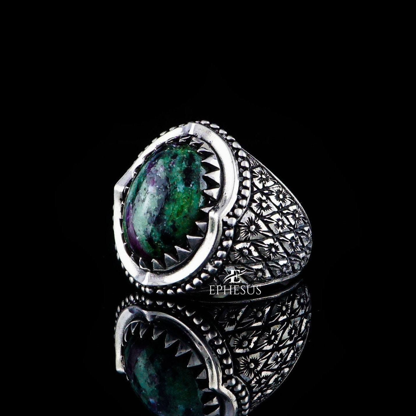 Natural Anyolite Ring Ruby Zoisite Ring Real Zoisite Ring - Etsy UK