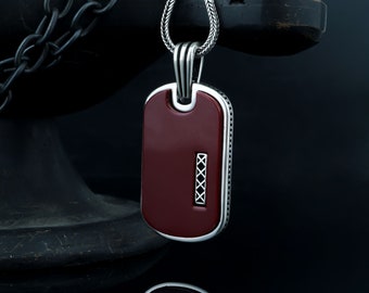 Mens Red Pendant - Etsy