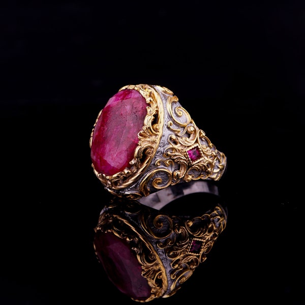 Raw Ruby Ring - Etsy