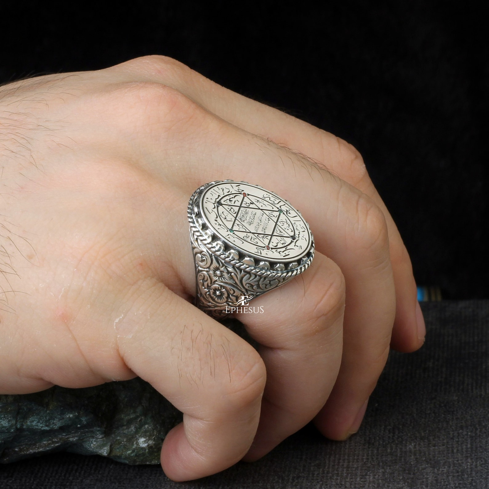 Seal of Solomon Ring Solomon Seal Protection Ring Star of - Etsy