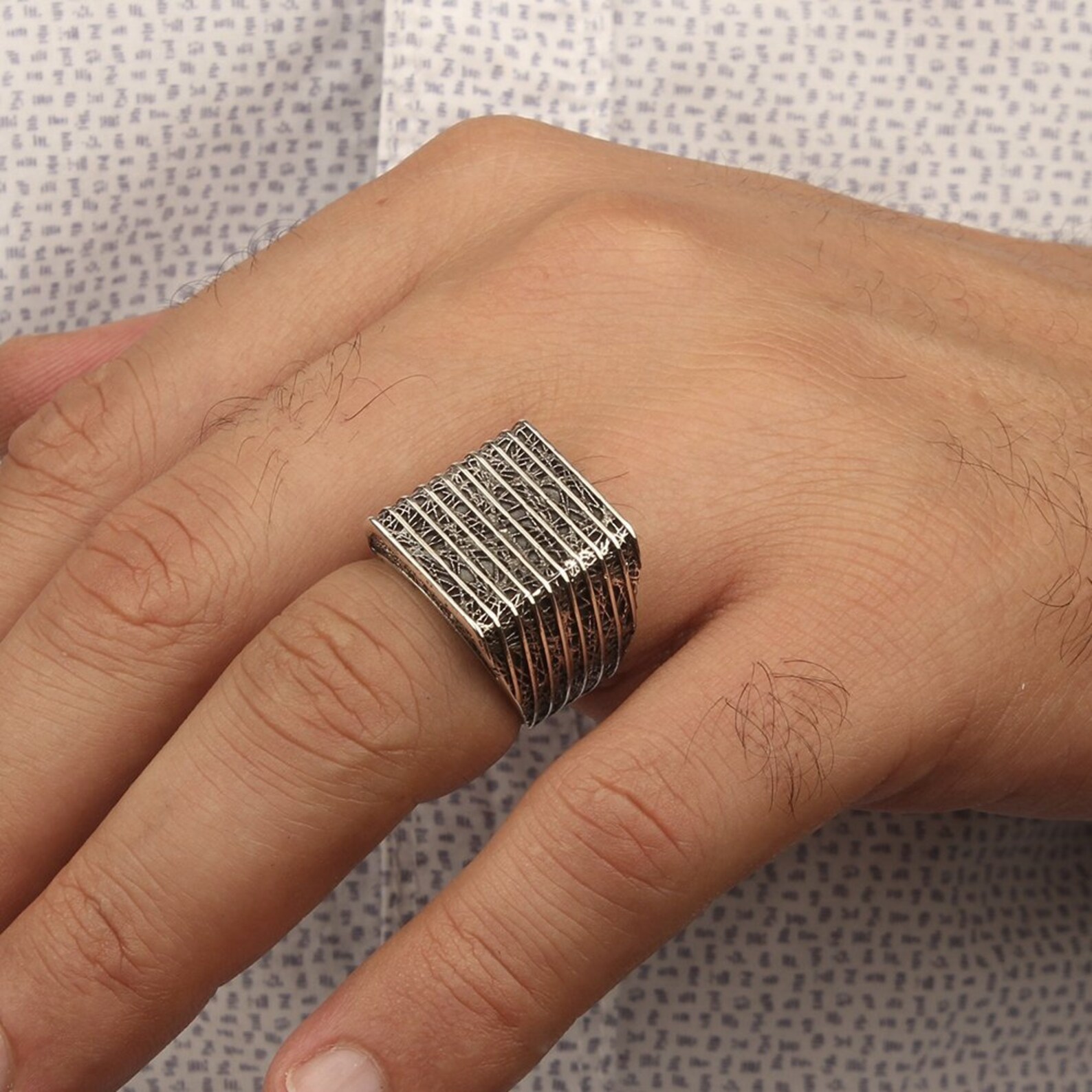 Spider Web Ring Unique Silver Ring Handmade Geometric Ring - Etsy