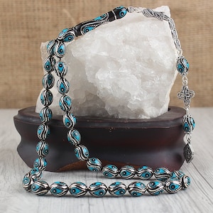 Unique Rosary, Oltu Stone Tasbih, Black Jet Stone Rosary, Genuine ...