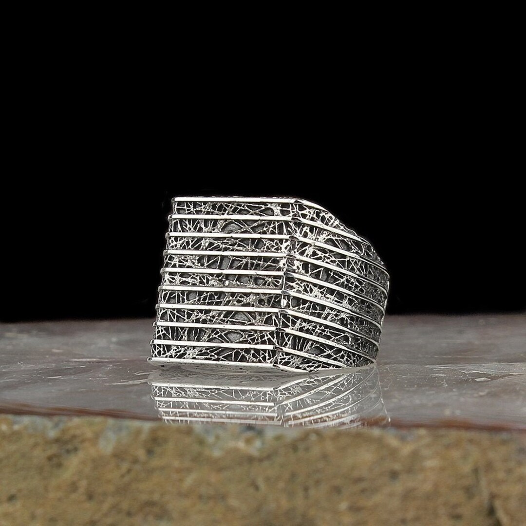 Spider Web Ring Unique Silver Ring Handmade Geometric Ring - Etsy