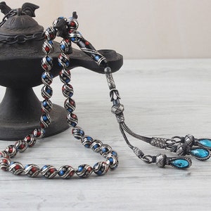 Unique Rosary, Oltu Stone Tasbih, Black Jet Stone Rosary, Genuine ...
