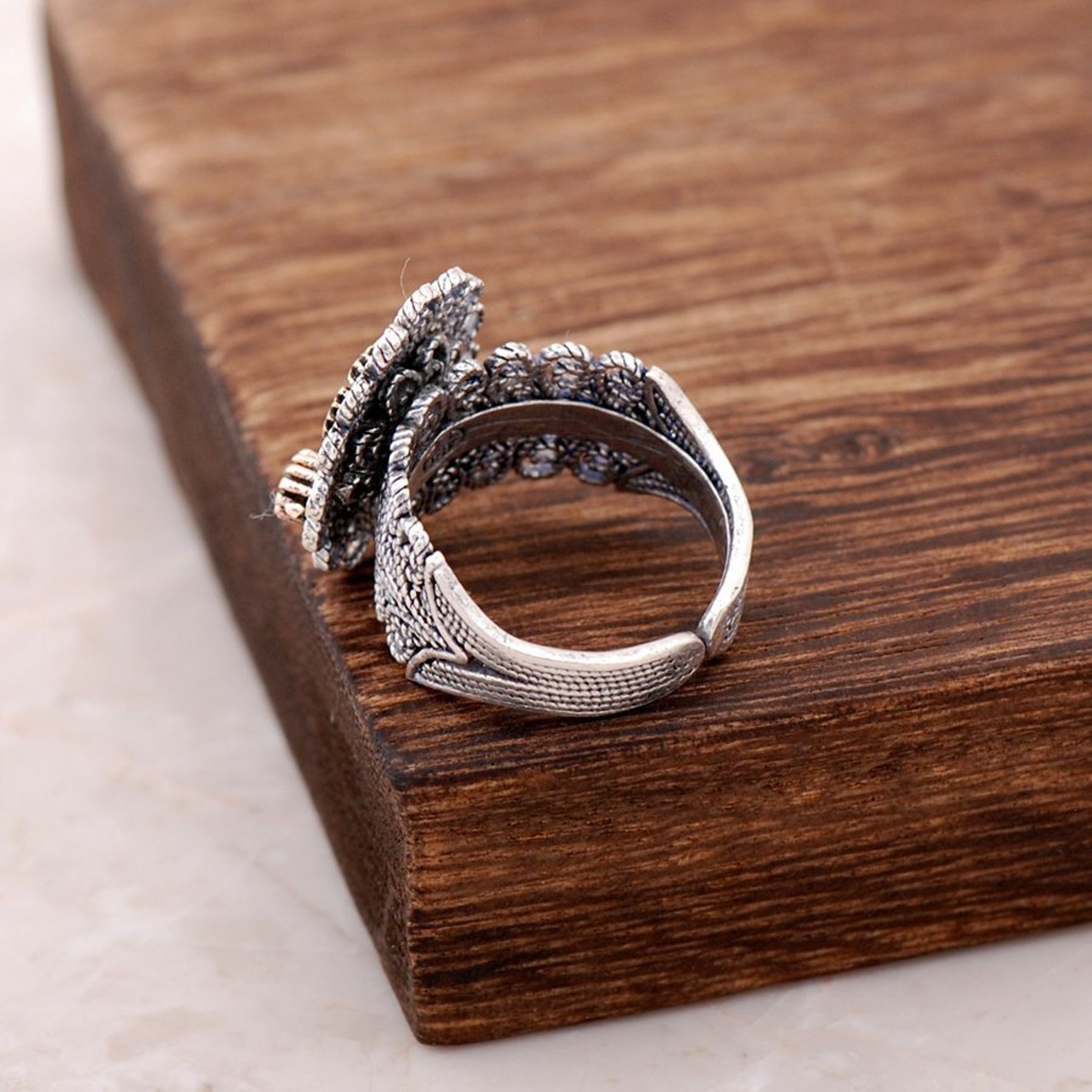 Tulip Ring Women Sterling Silver Large Ring Silver 925 | Etsy