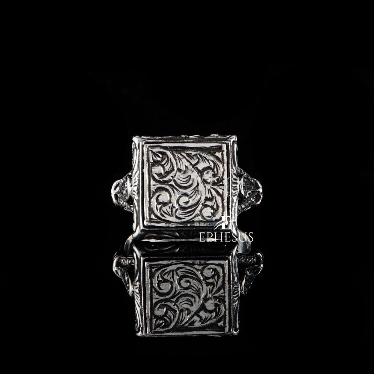 Mens Square Ring Square Signet Ring Mens Square Ring Design | Etsy