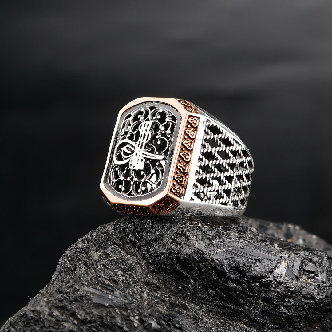 Heritage Signet Ring, Ottoman Silver Ring With Imperial Signature ...