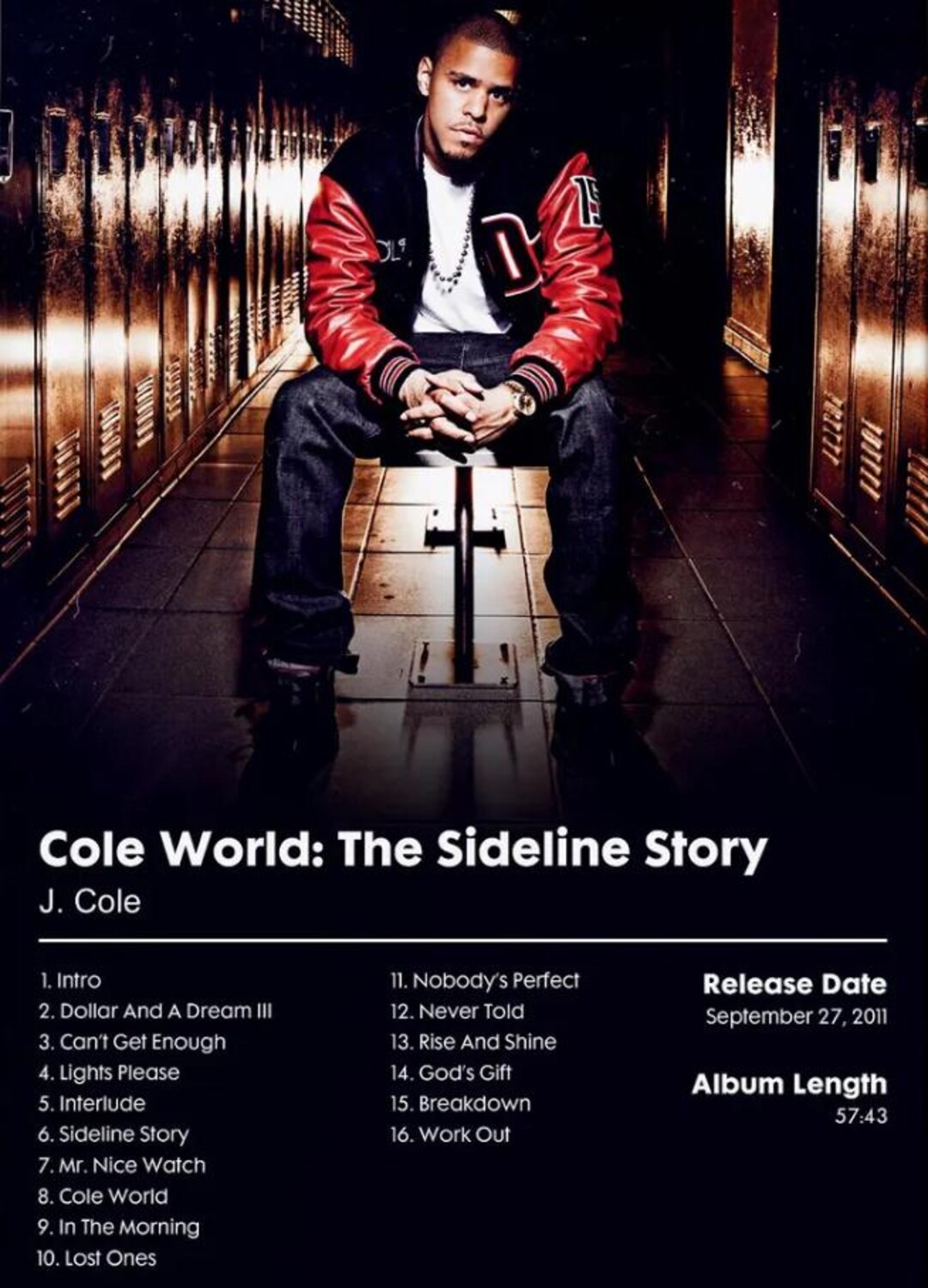 Cole World a Sideline Story Inspired Album Poster Print Conscious Hip ...
