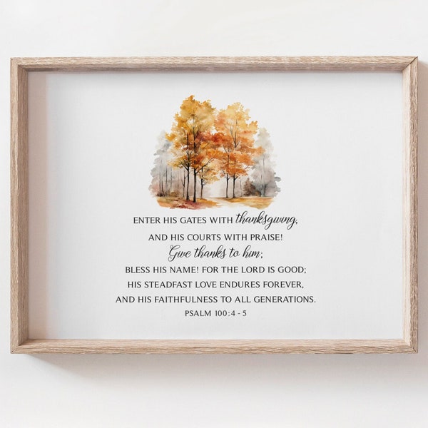 Enter His Gates With Thanksgiving - Etsy