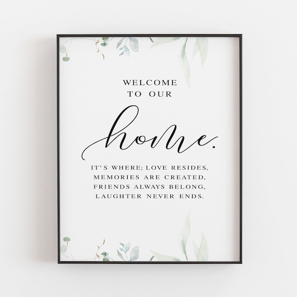Welcome to Our Home Print - Etsy