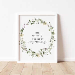 Lamentations 3:22-23 Scripture Poster, His Mercies Are New Every ...