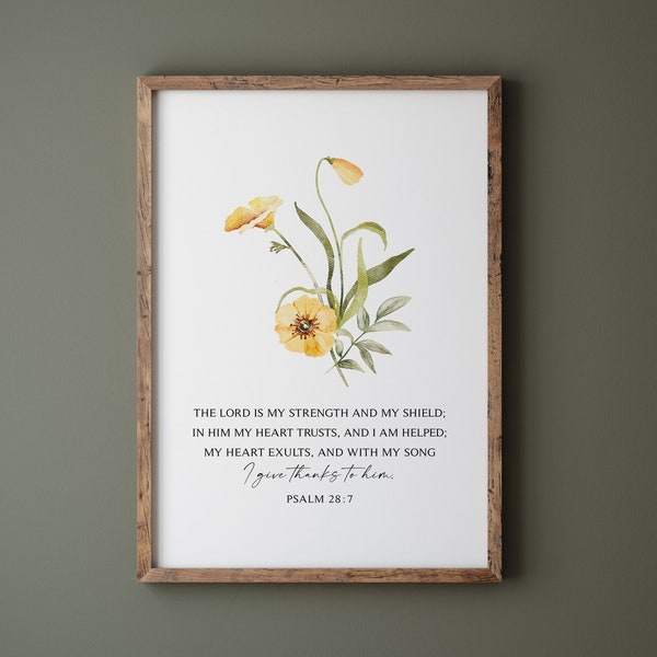 Psalm 28 7 - Etsy