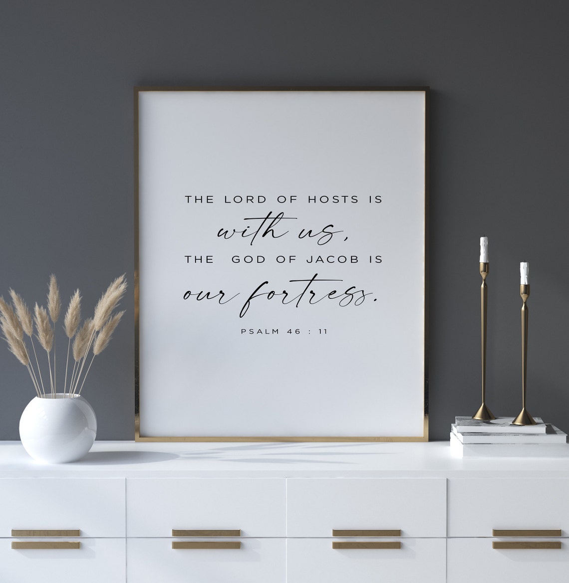 Psalm 46: 11 Bible Verse Art the God of Jacob is Our | Etsy