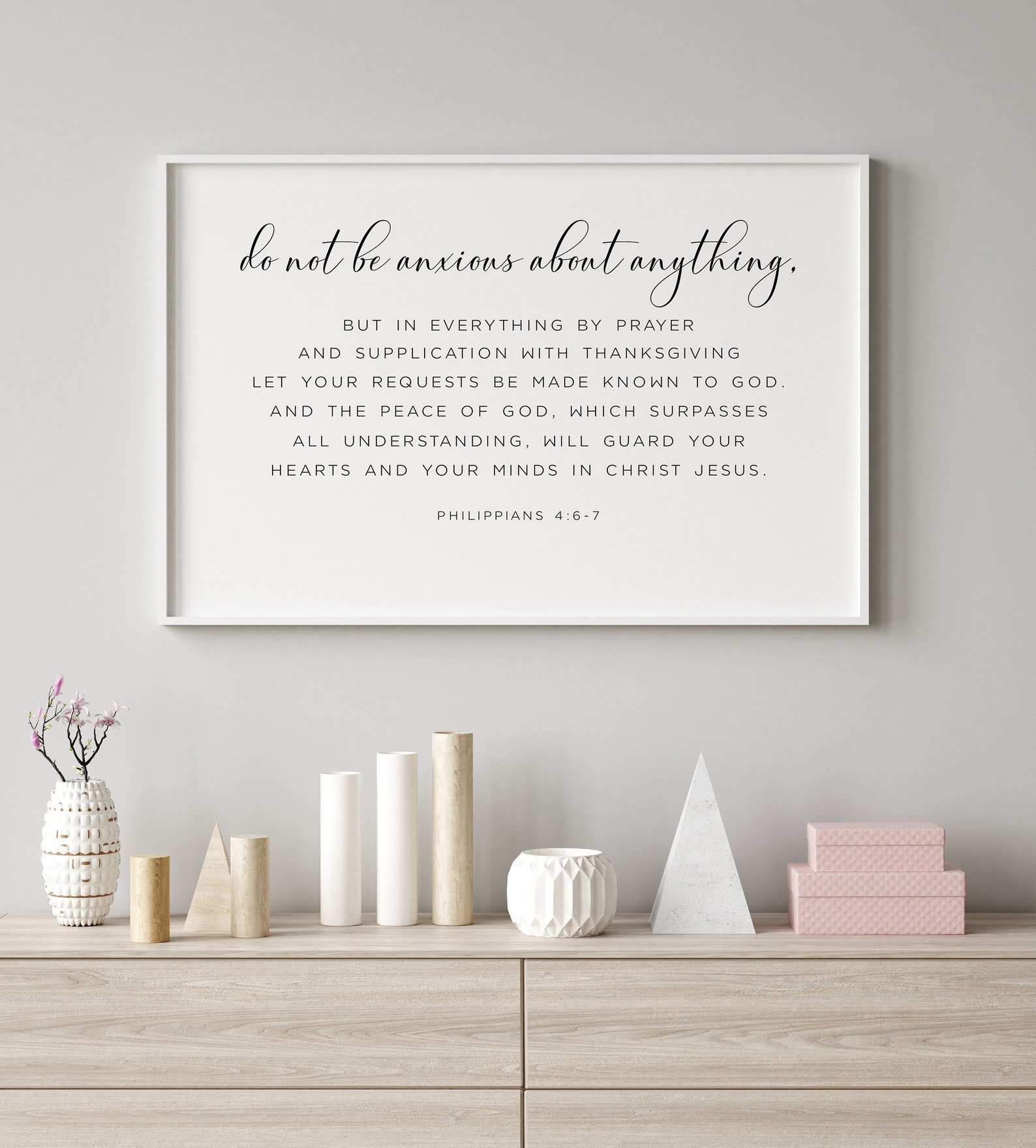 Do Not Be Anxious About Anything Philippians 4:6 Bible Verse | Etsy