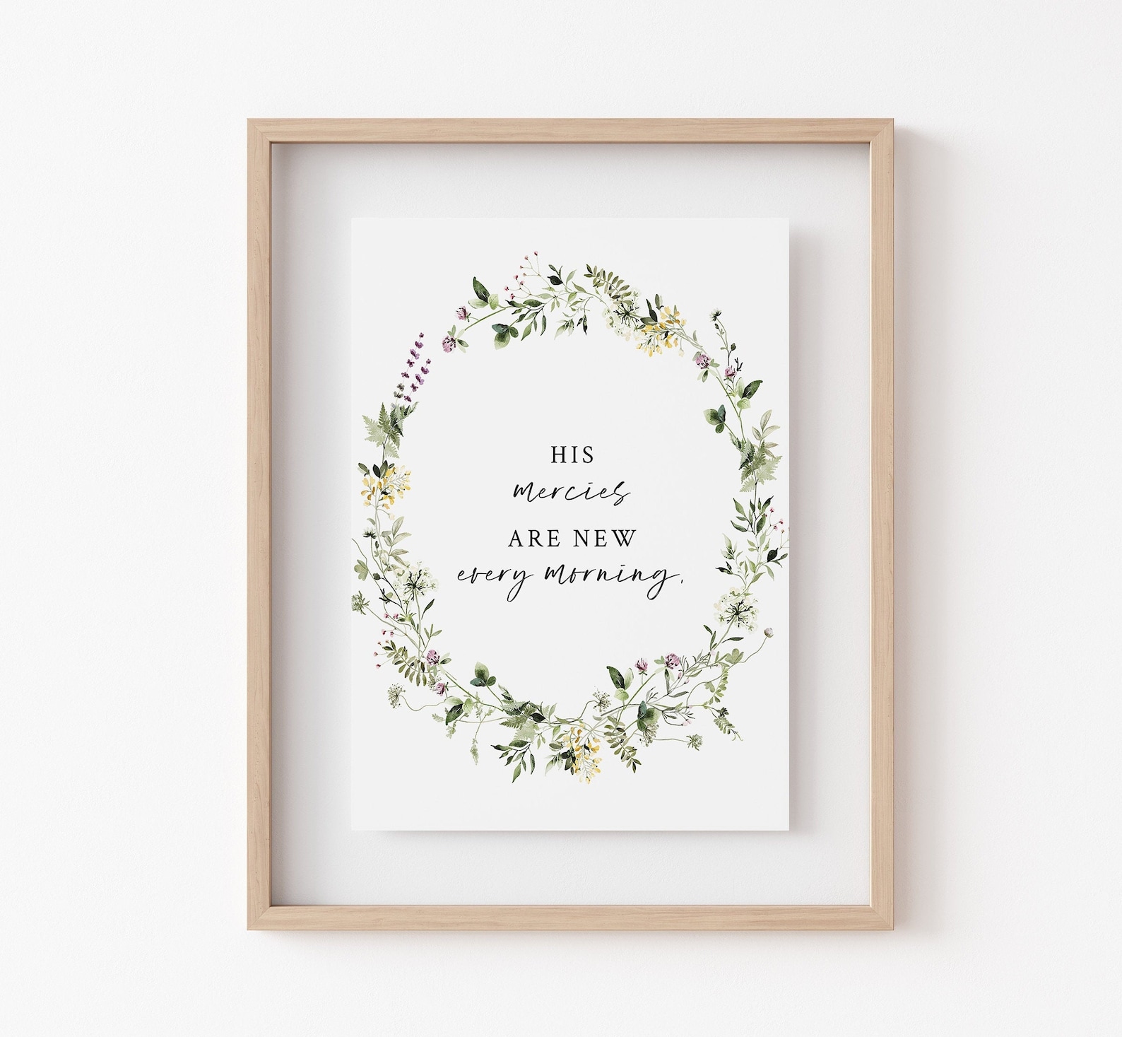 Lamentations 3:22-23 Scripture Poster His Mercies Are New | Etsy