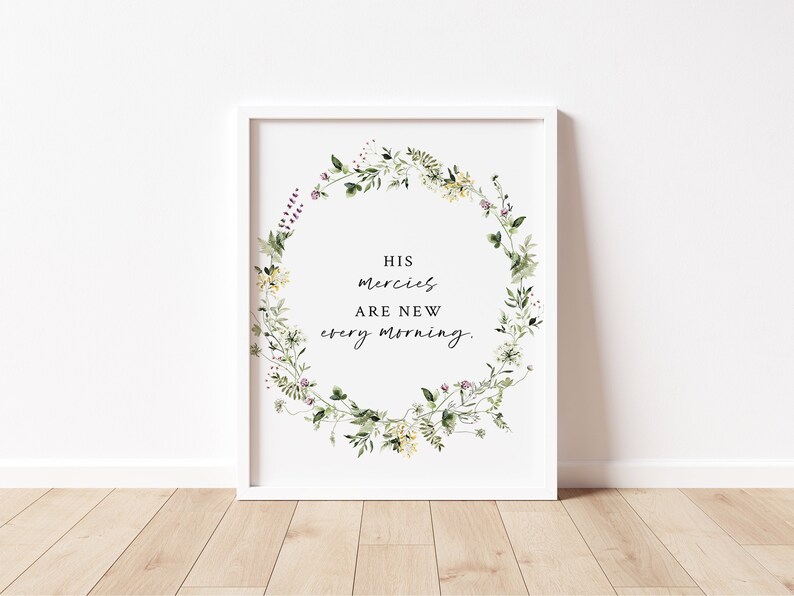 Lamentations 3:22-23 Scripture Poster, His Mercies Are New Every ...