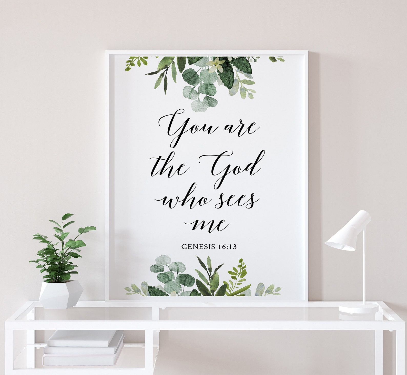 You Are the God Who Sees Me Print, Christian Prints, Genesis 16:13 ...