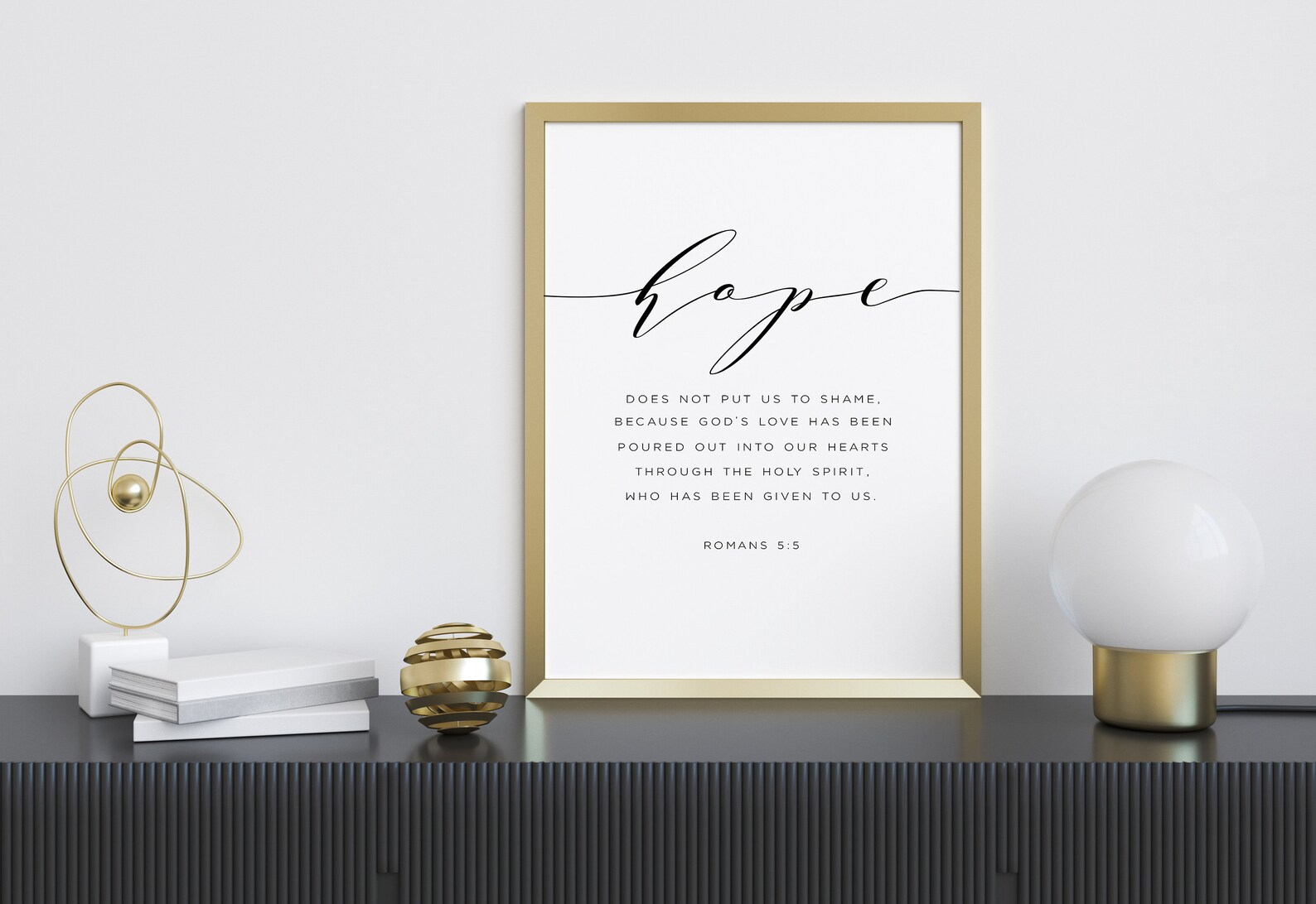 Hope Does Not Disappoint - Romans 5:5 Bible Verse Wall Art, Scripture ...