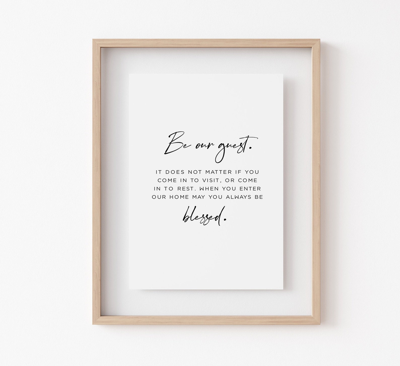 Be Our Guest Printable, Guest Room Wall Art, May You Always Be Blessed ...