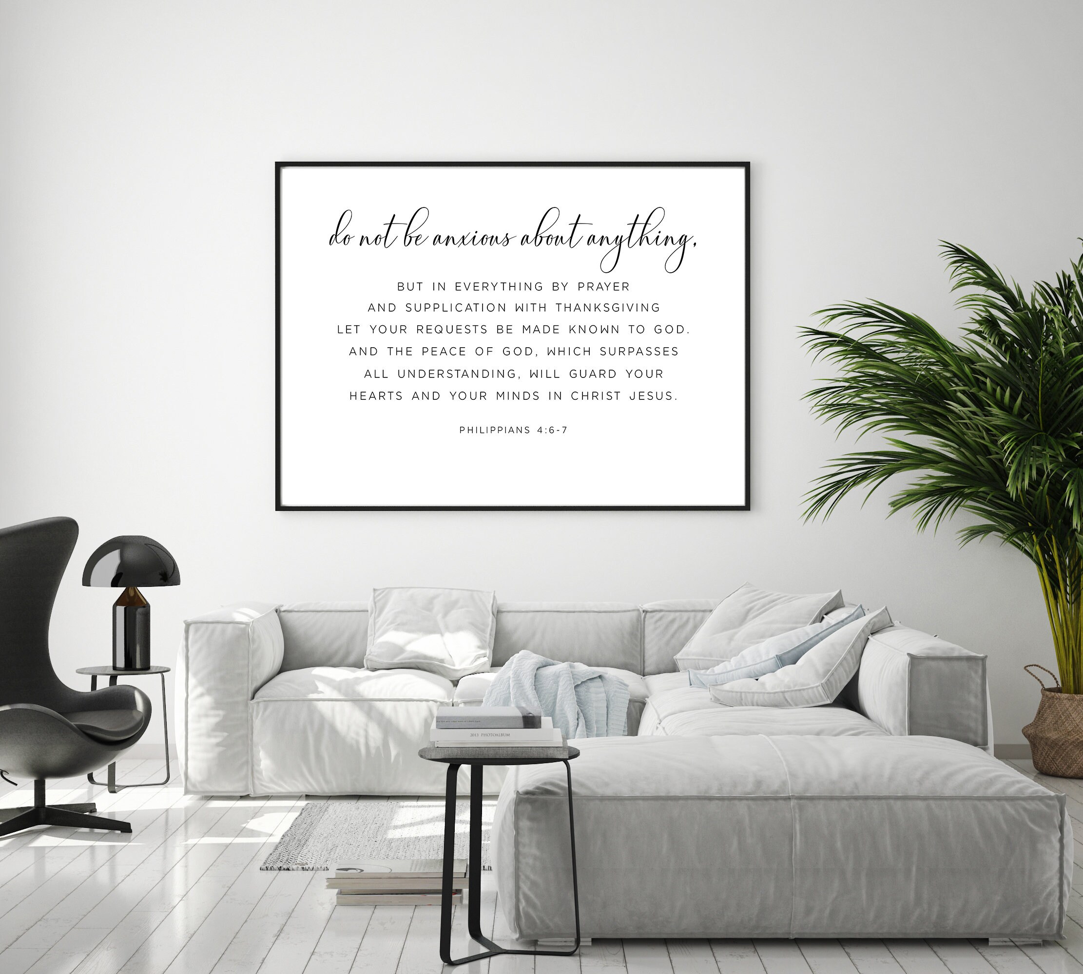 Do Not Be Anxious About Anything Philippians 4:6 Bible Verse | Etsy