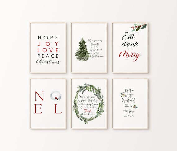 Christmas Wall Art Christmas Sign Printable Christmas Prints | Etsy