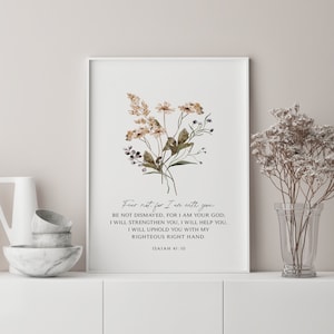Christian Wall Art Bundle, Set of of 6 Bible Verse Prints, Scripture ...