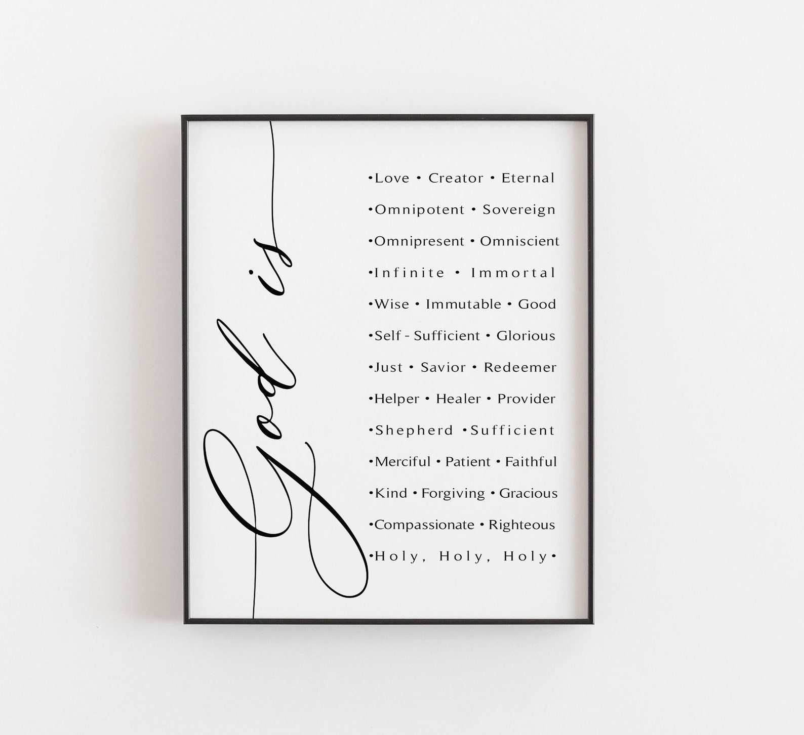 Character of God Print, Attributes of God, Who I Am in Christ, Identity ...
