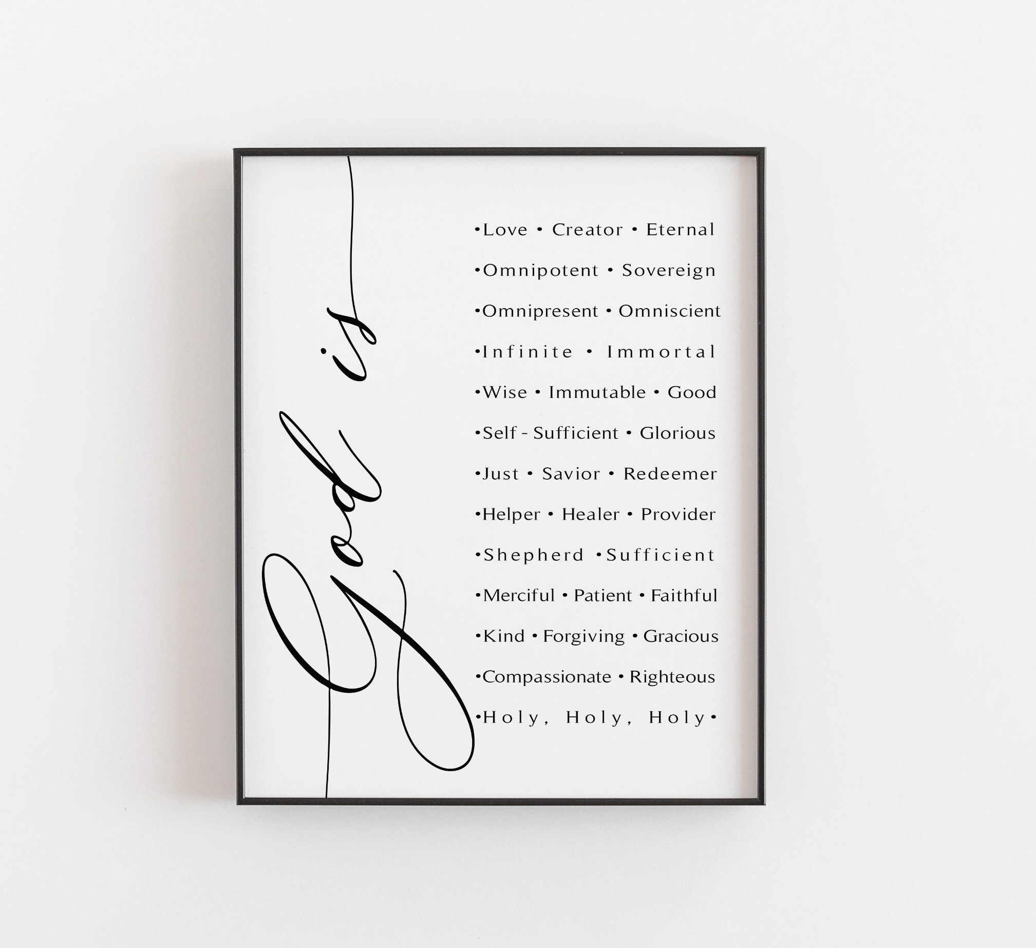 Character of God Print, Attributes of God, Who I Am in Christ, Identity ...