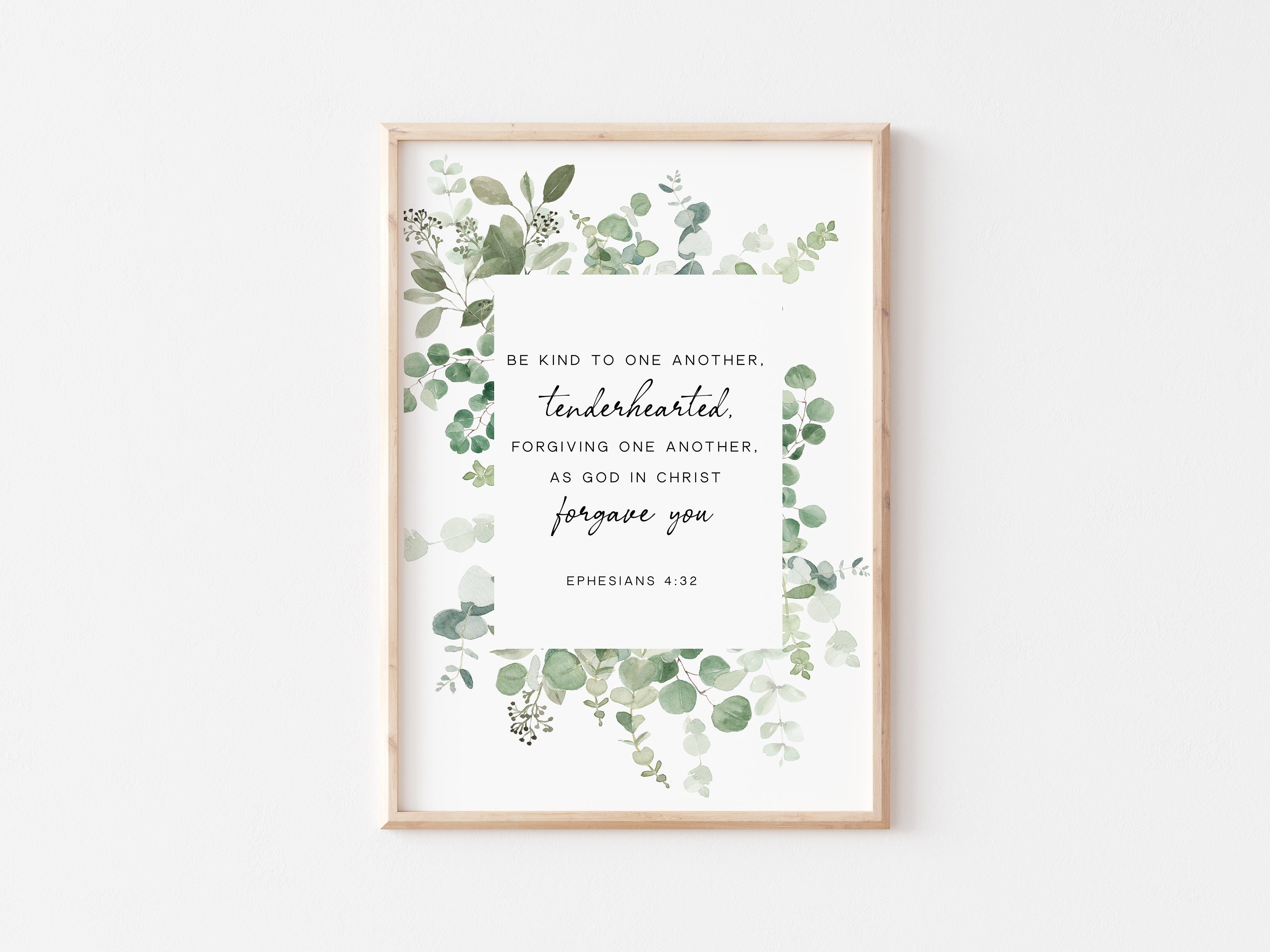 Ephesians 4:32 Be Kind to One Another Tenderhearted Bible | Etsy