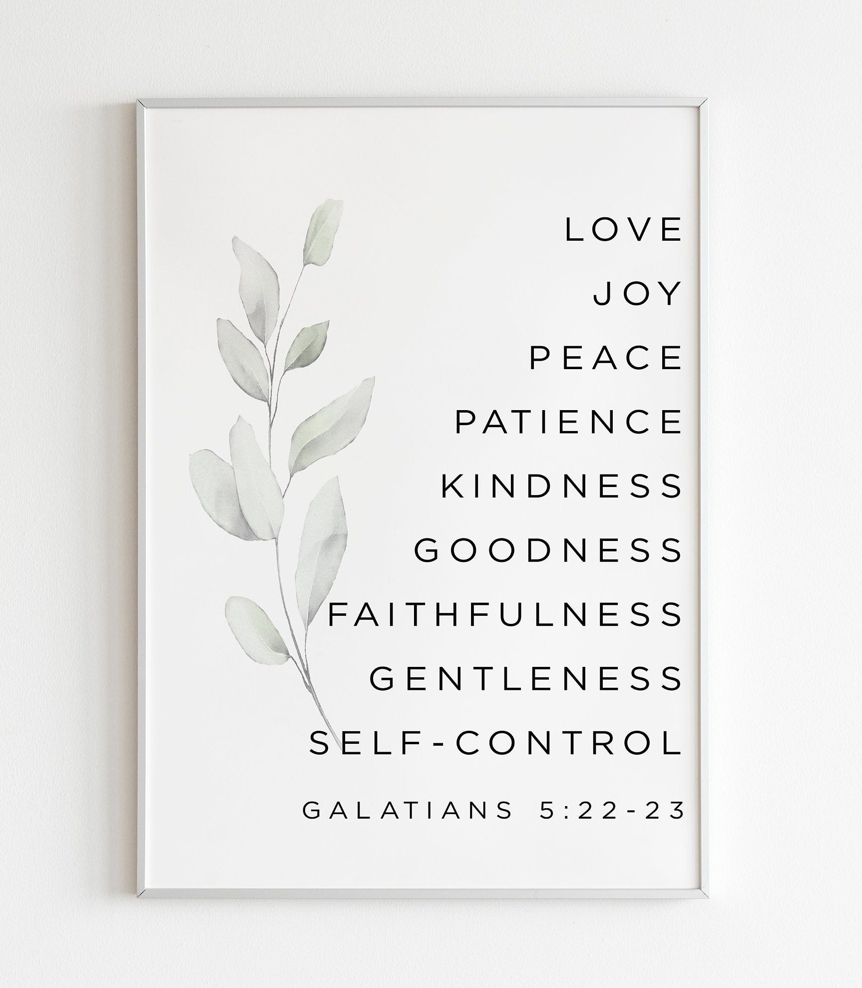 Fruit Of The Spirit Printable Christian Prints Galatians 5 | Etsy