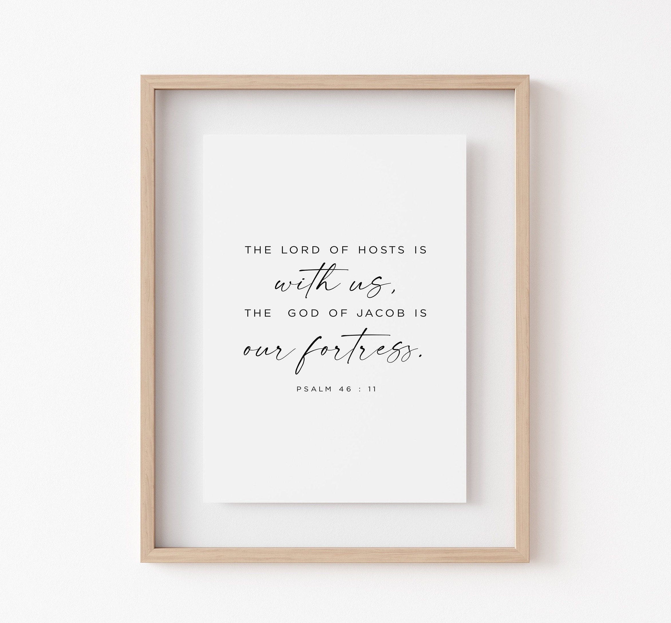 Psalm 46: 11 Bible Verse Art the God of Jacob is Our | Etsy
