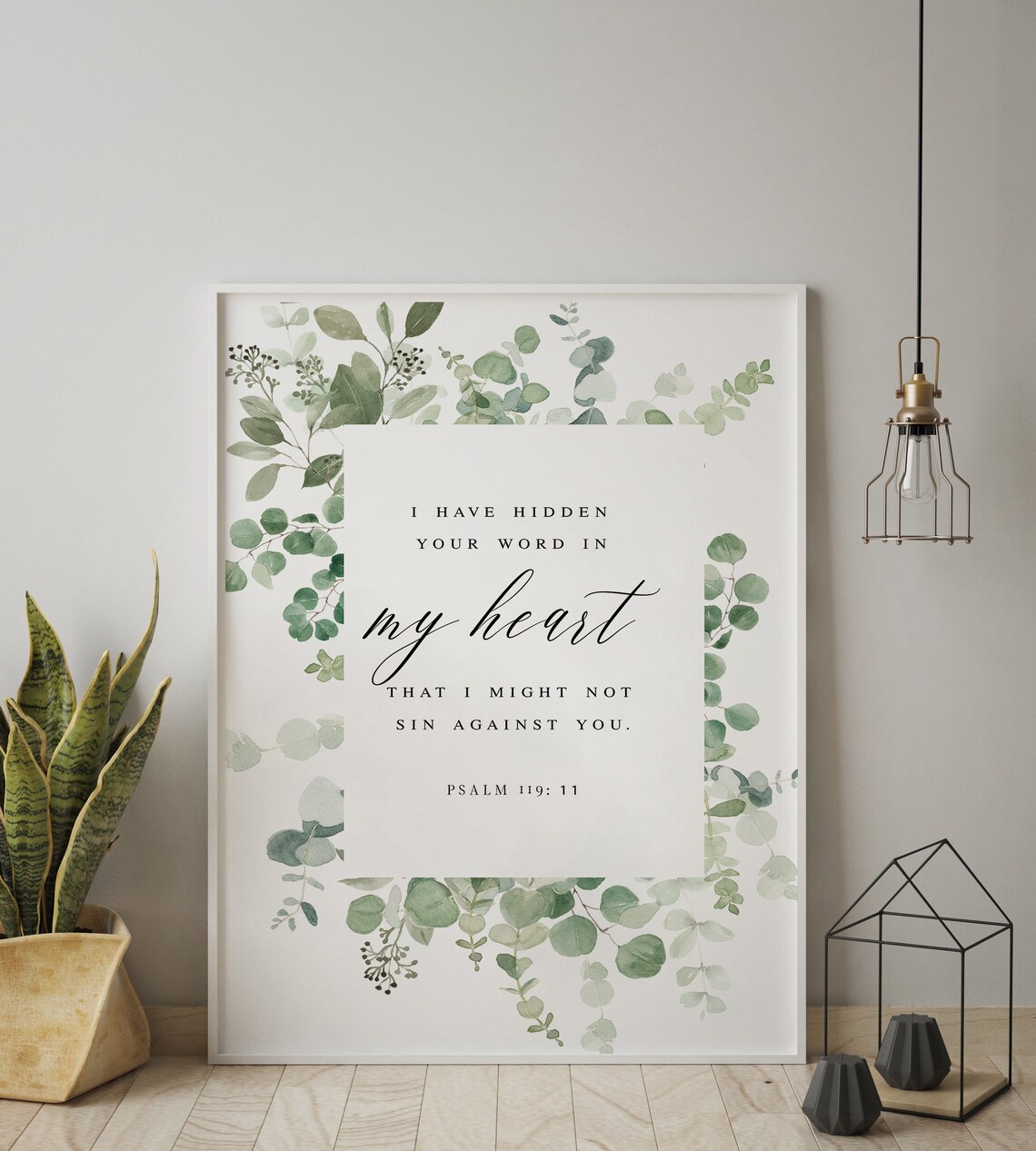 Psalm 119: 11 I Have Hidden Your Word in My Heart Bible - Etsy