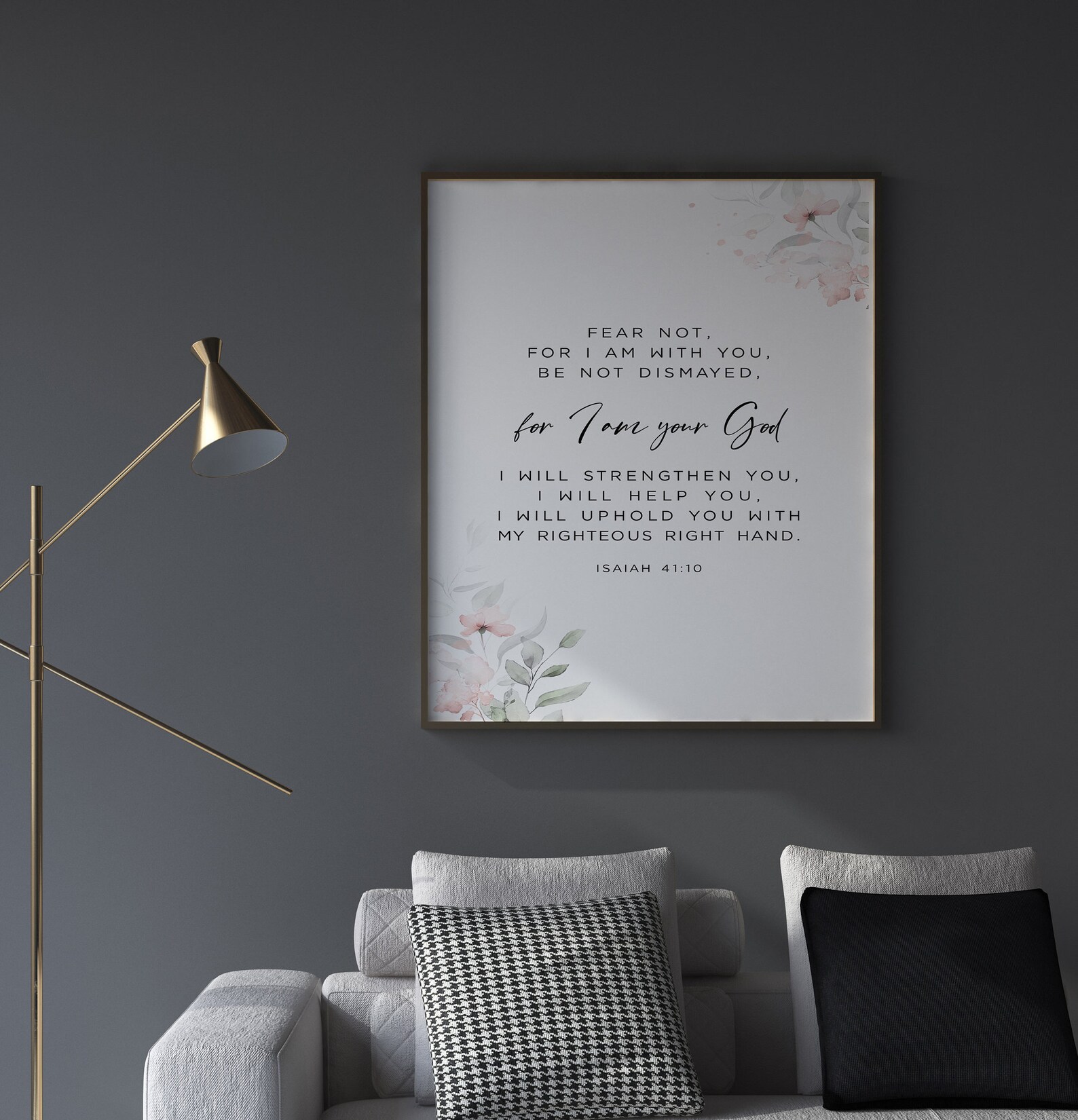 Fear Not Bible Verse Wall Art Isaiah 41:10 Bible Art Print - Etsy