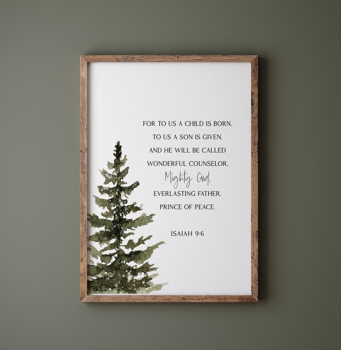 Christmas Scripture Wall Art Set of 10, Farmhouse Christmas Decor ...
