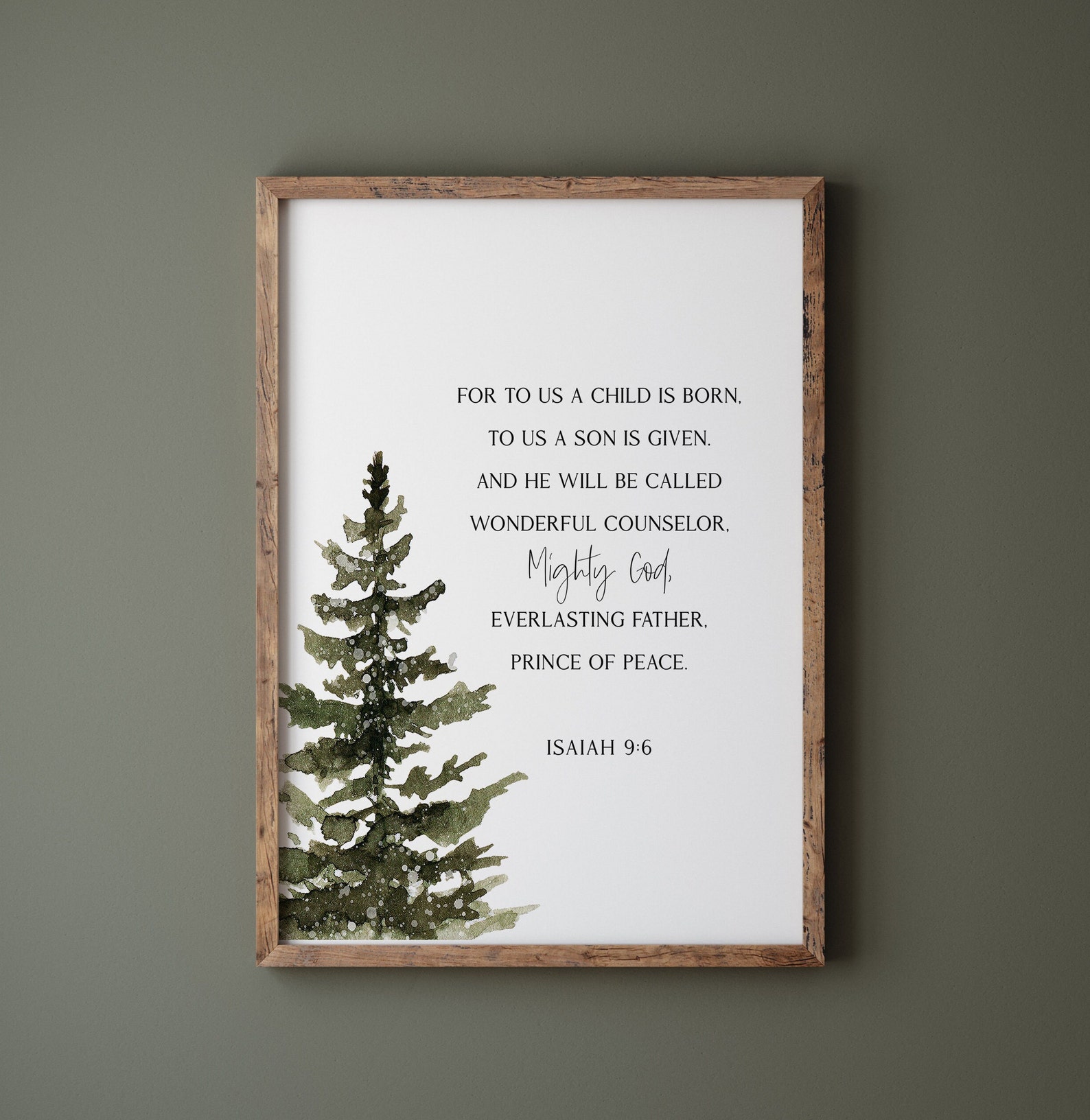 Christmas Scripture Wall Art Set of 10, Farmhouse Christmas Decor ...
