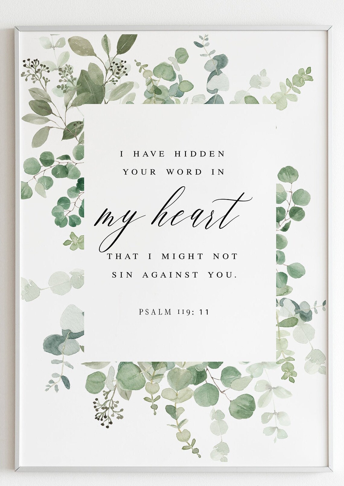 Psalm 119: 11 I Have Hidden Your Word In My Heart Bible | Etsy