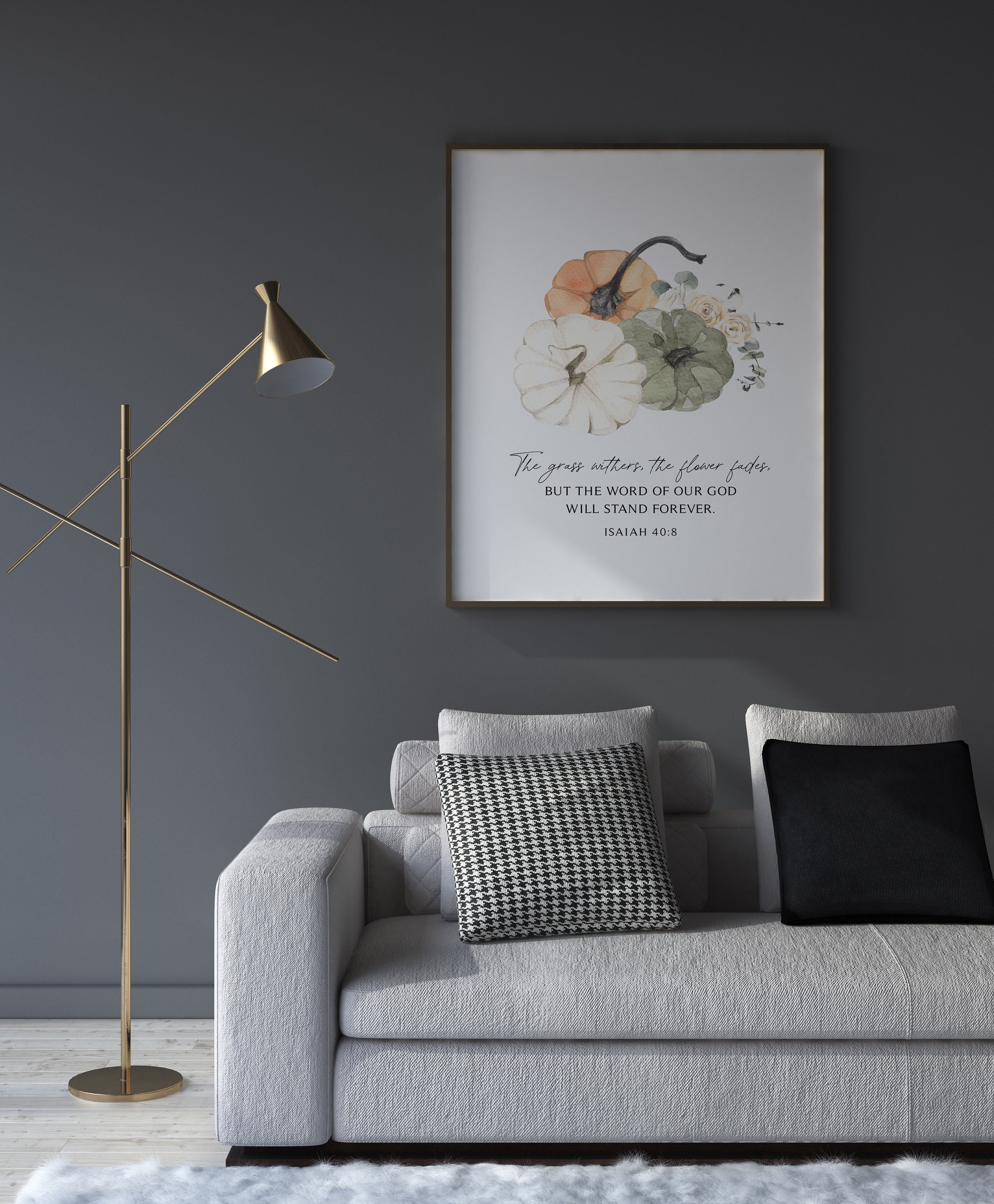 Isaiah 40:8 Bible Verse Print, Fall Decoration, Word of God Stands ...