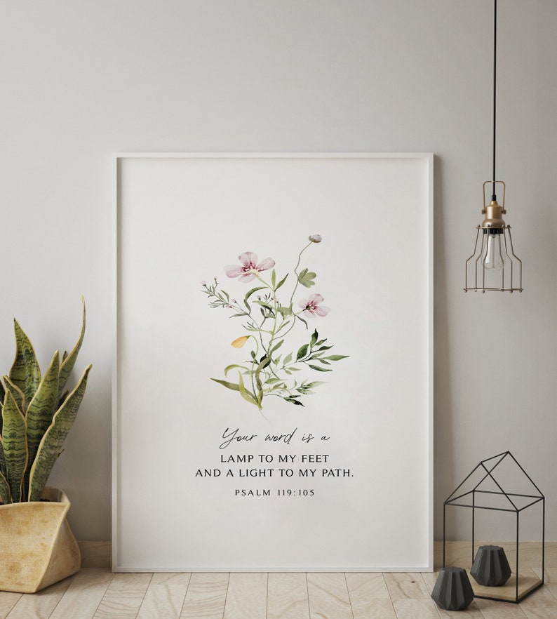 Bundle of 6 Psalms Bible Art Prints Scripture Downloads | Etsy