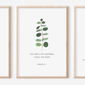 Set of 6 Psalms Bundle Printable, Scripture Wall Art, Christian Wall ...