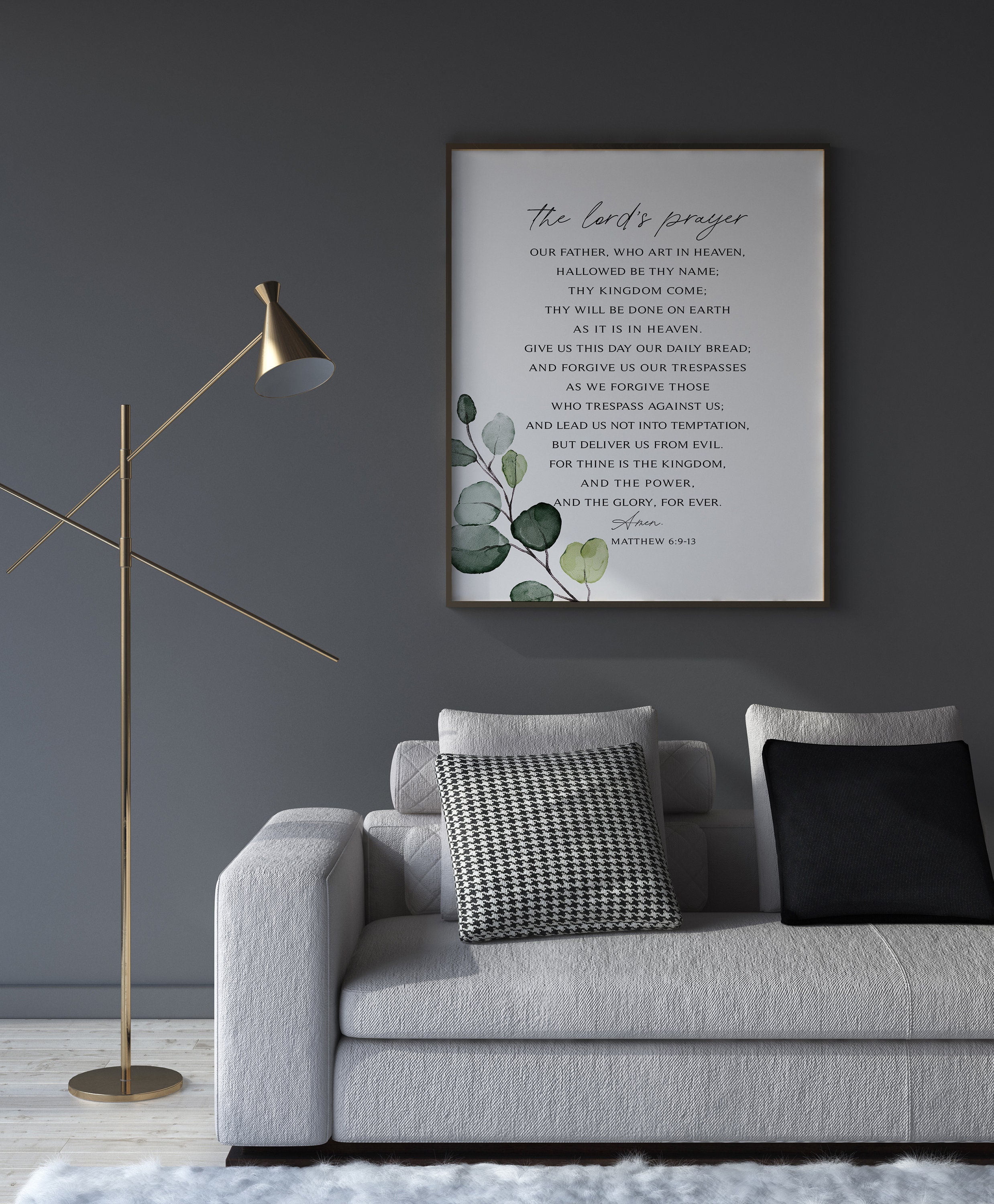 The Lord's Prayer Scripture Print Our Father in Heaven | Etsy