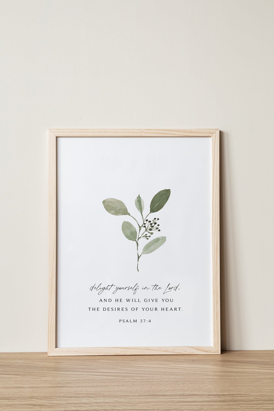 Delight Yourself in the Lord Scripture Print, Psalm 37:4 Bible Verse ...