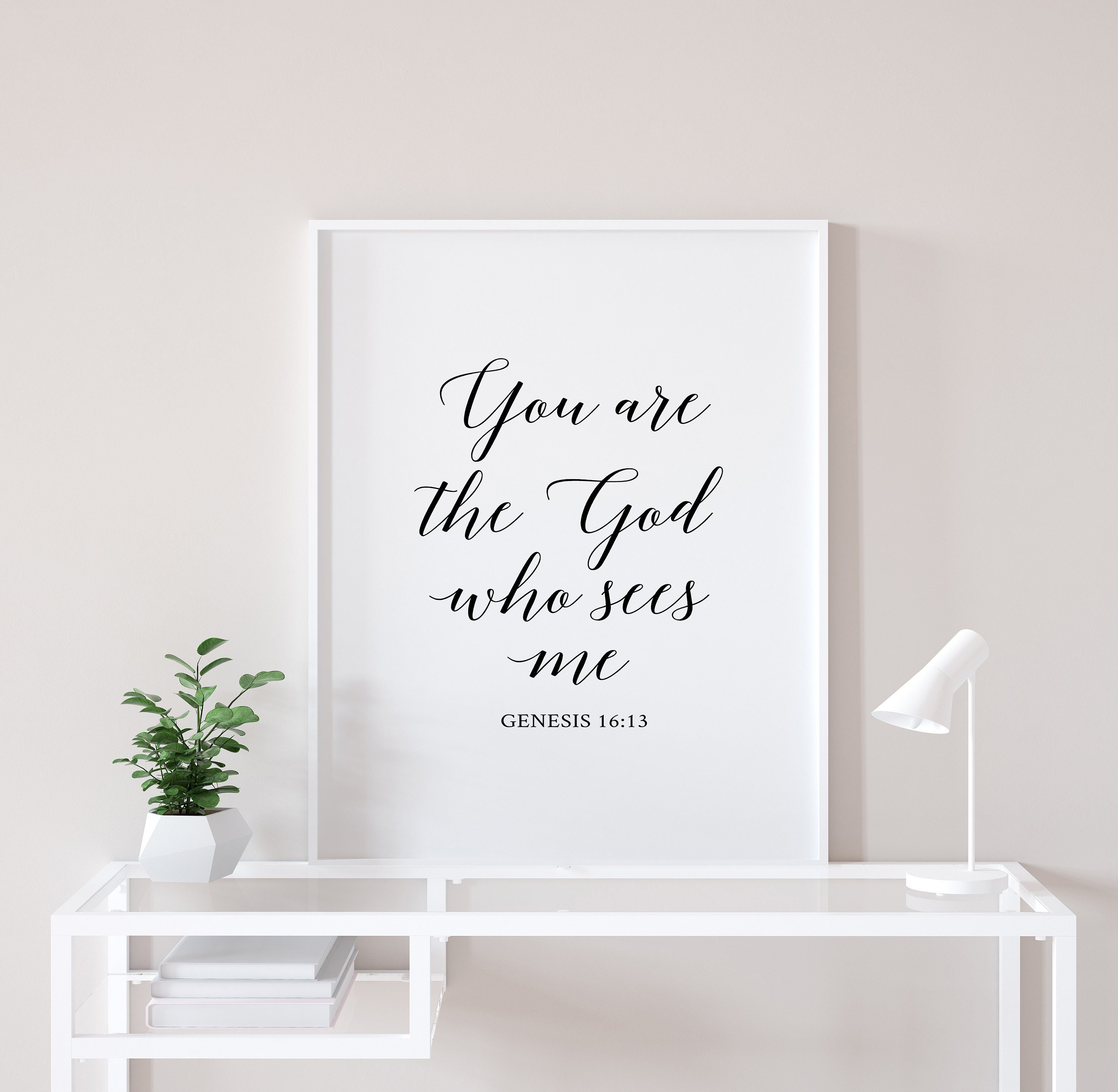 Genesis 16:13 Bible Verse Wall Art the God Who Sees Me - Etsy