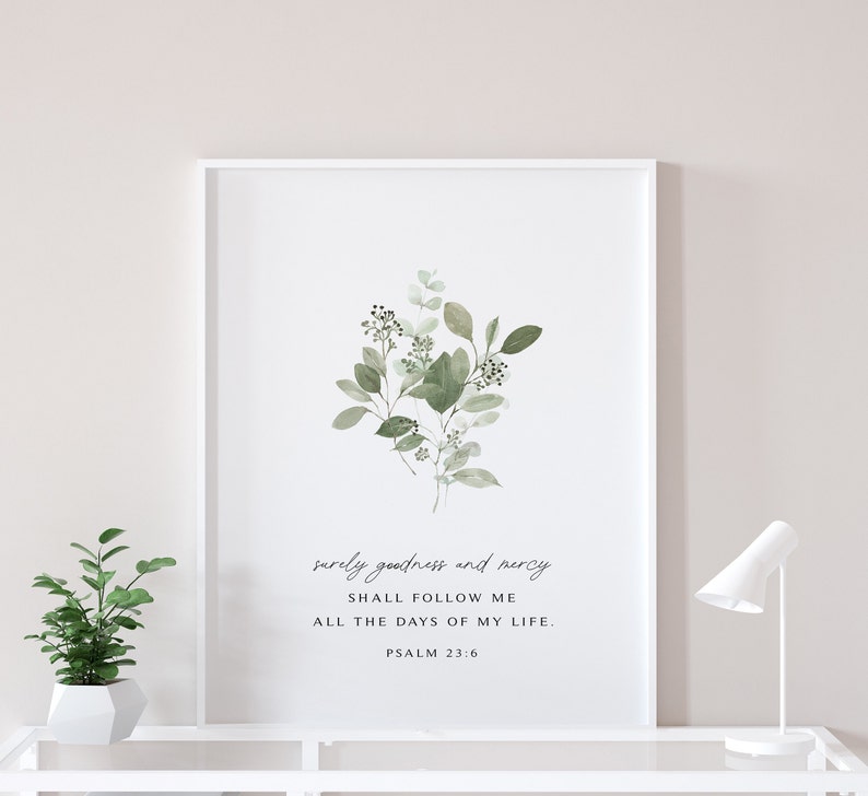 Set of 6 Psalms Scripture Wall Art Christian Wall Art Bible - Etsy