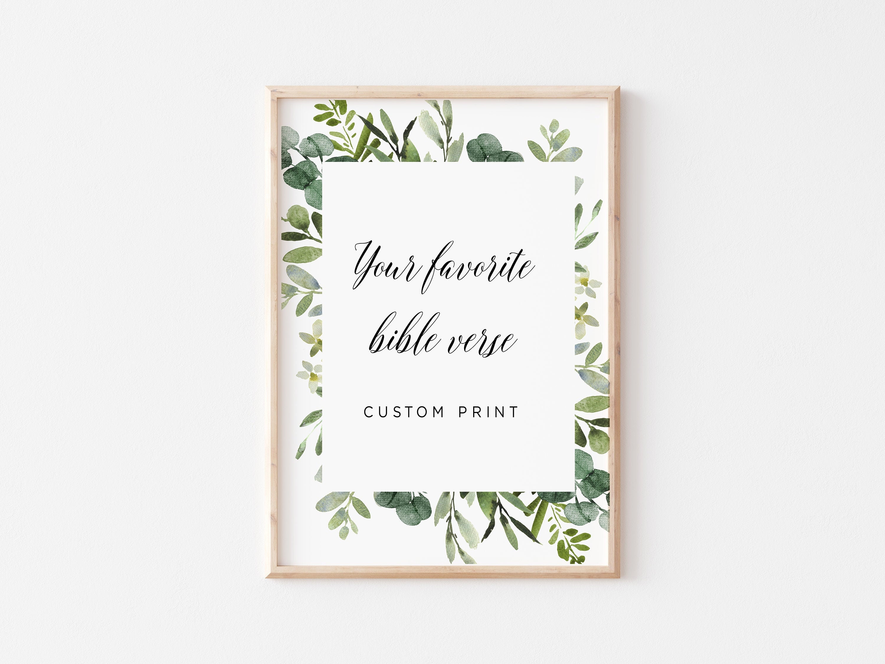 Custom Bible Verse Printable Wall Art Personalized Scripture | Etsy