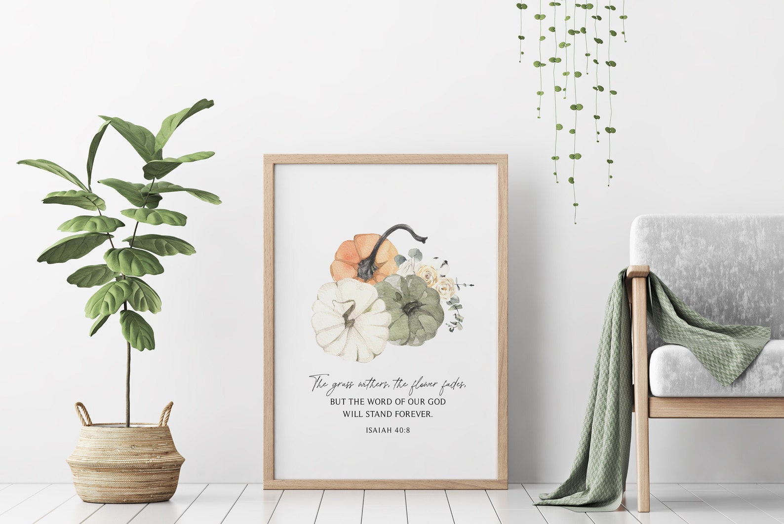 Isaiah 40:8 Bible Verse Print, Fall Decoration, Word of God Stands ...