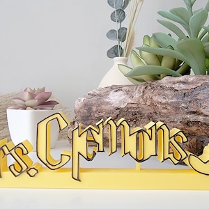 Wizard Name Plate, Personalized Teacher Gift, Name Plate, Teacher Sign ...