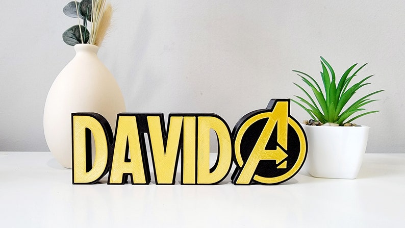 Personalized Superhero Name Plate Avengers Desk Plate Marvel - Etsy