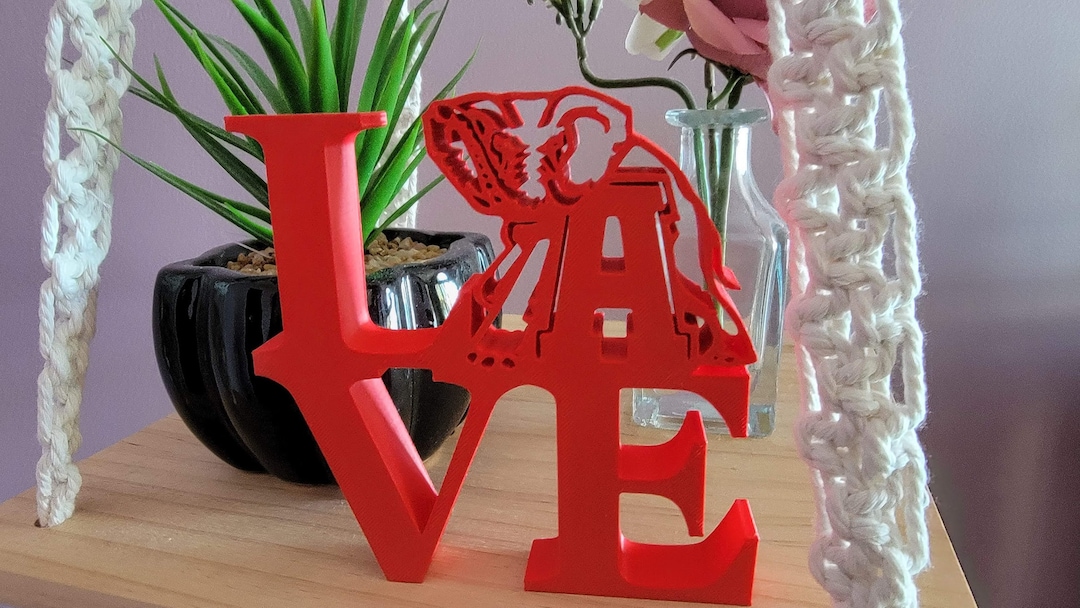 Customized LOVE Sign; Alabama Football; 3D Printed LOVE Sign; Back to ...