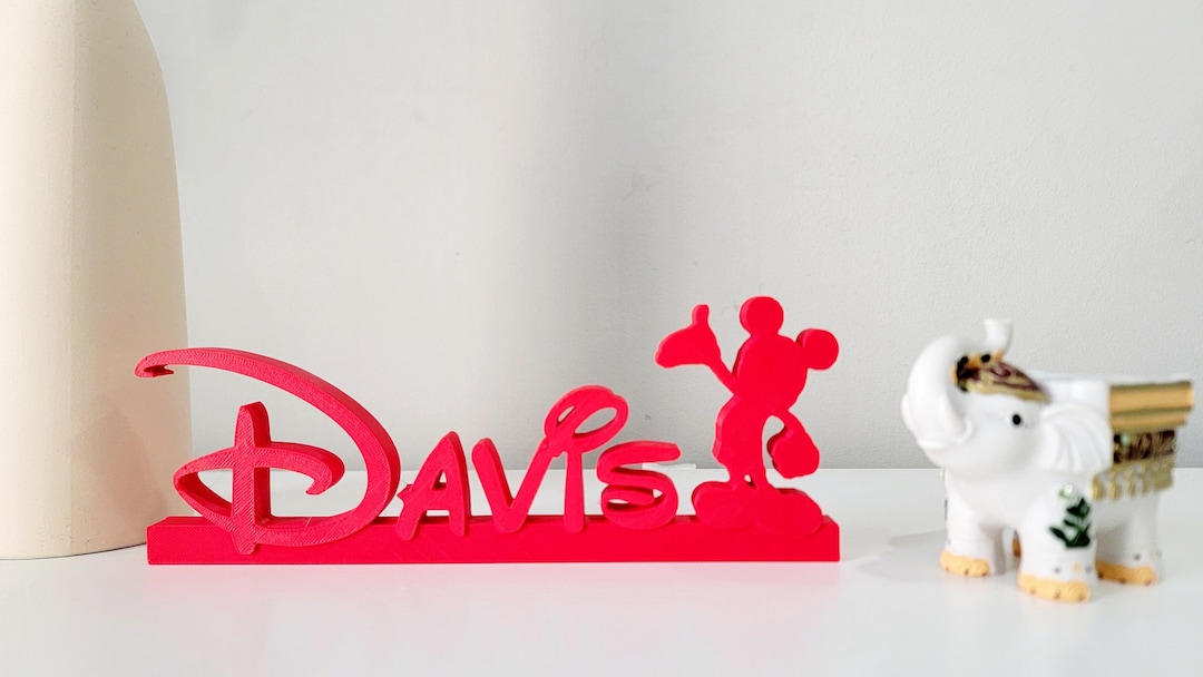 Customizable Disney Styled Name Plate, Personalized Desk Name Plate ...