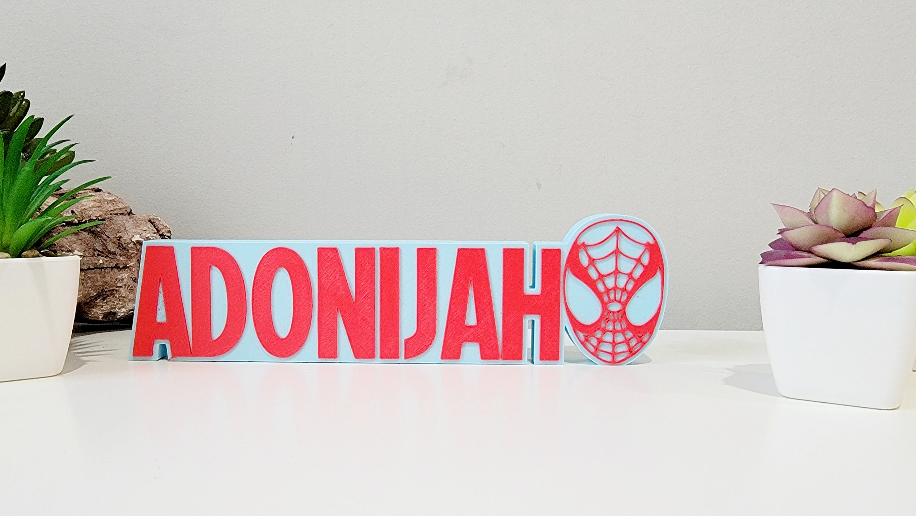 Personalized Superhero Name Plate, 3D Printed Marvel Decor - Etsy